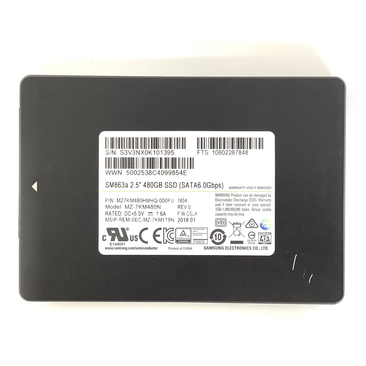 Yahoo!オークション - K61001172 SAMSUNG SATA 480GB 2.5インチ SSD 1...