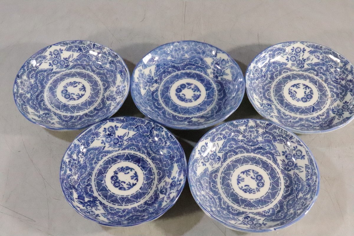 Yahoo!オークション - E053 伊万里印判なます皿5枚/和骨董/和食器/印判...