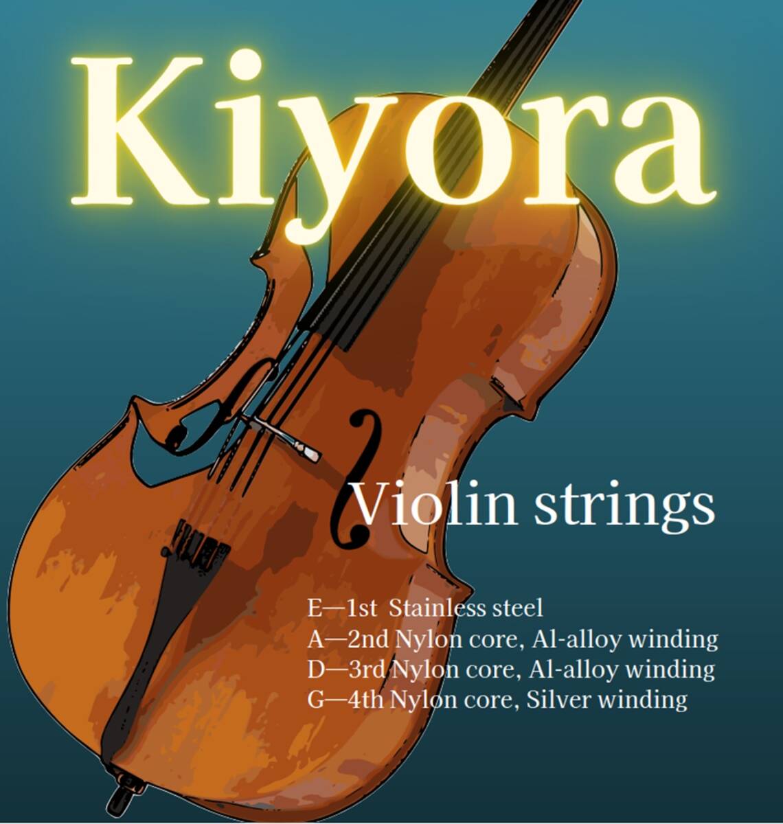 Yahoo!オークション - KR-13 4/4 Kiyora バイオリン弦 ナイロンコア 4...