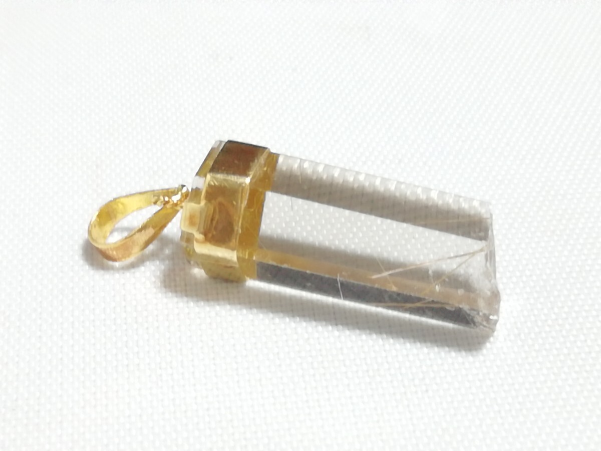 Yahoo!オークション - K14（585）ルチル水晶ペンダント訳あり 11426