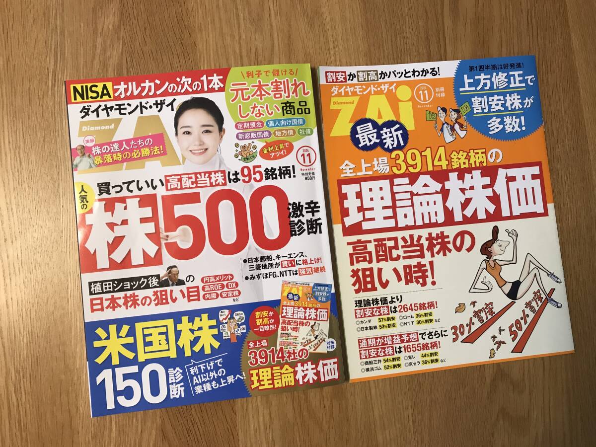 Yahoo!オークション - ダイヤモンド・ザイ／ZAi 2024年11月号【used...