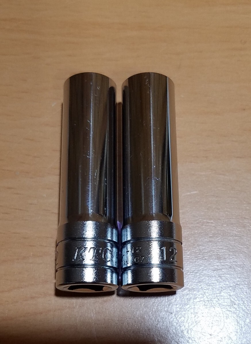 Yahoo!オークション - 88-6 KTC 12mm ディープソケット 9.5sq 6角 2本...