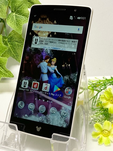 Yahoo!オークション - Disney Mobile on docomo DM-01G ピュアホワイト...