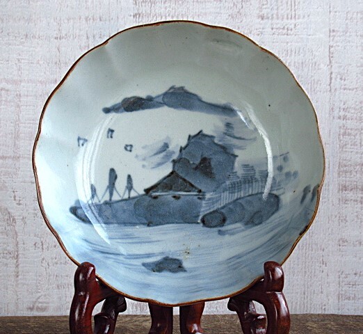 Yahoo!オークション - A070 染付 なます皿 骨董