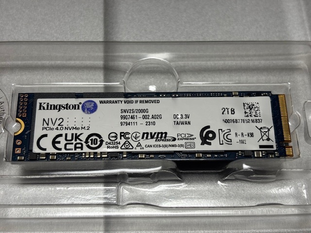 Yahoo!オークション - Kingston SSD NV2 2TB NVMe PCIe Gen 4.0 x4 M.2...