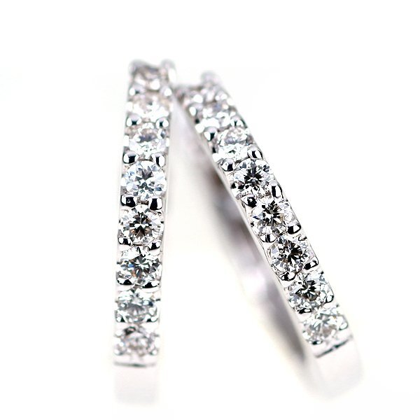 Yahoo!オークション - Z_617 K18WG ダイヤモンド 0.10ct/0.10ct ピアス
