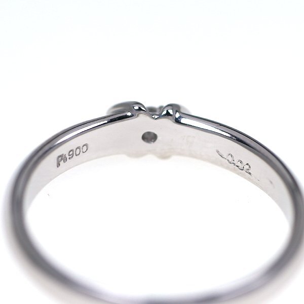 Yahoo!オークション - Z_742 Pt900 ダイヤモンド0.02ct リング