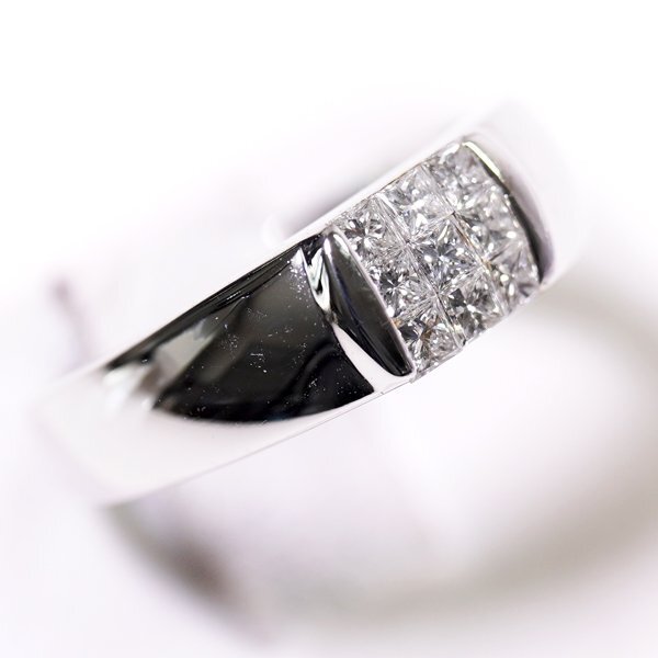 Yahoo!オークション - I-35 K18WG ダイヤモンド 0.50ct デザインリング...