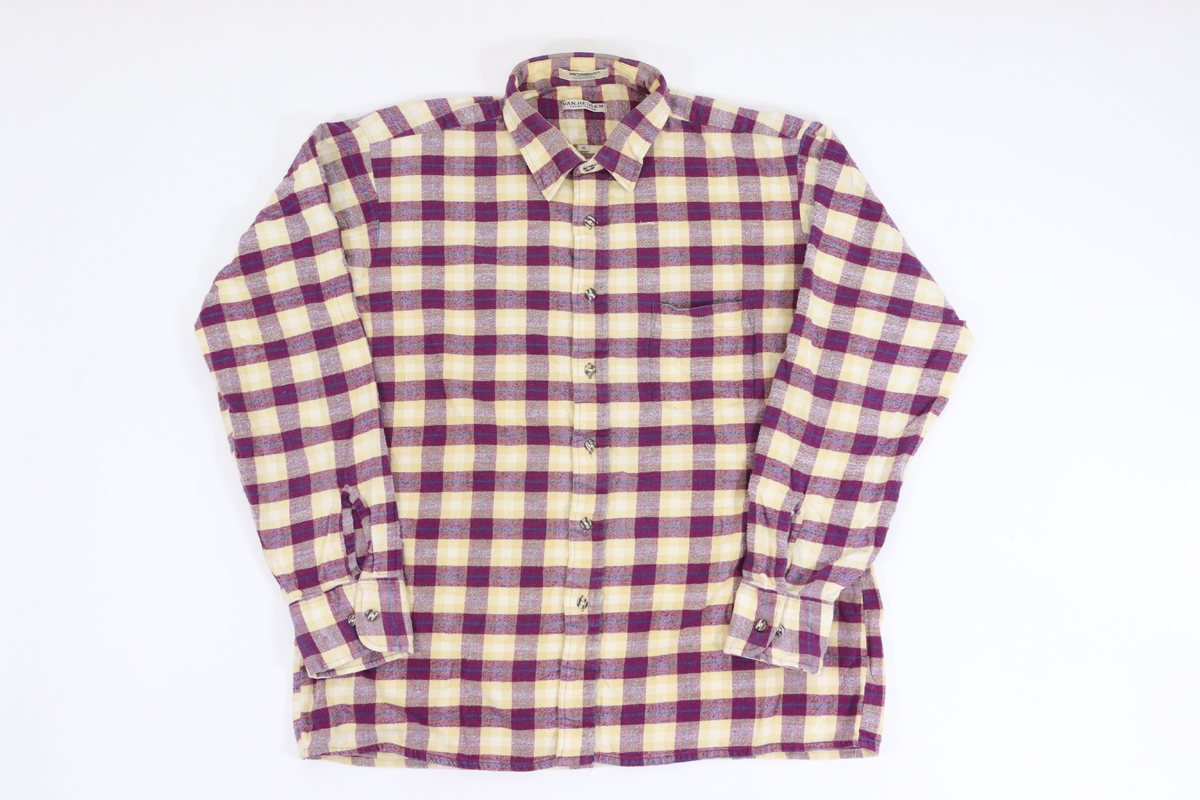 Yahoo!オークション - 古着 K834 XLサイズ コットン ネル シャツ チェ...