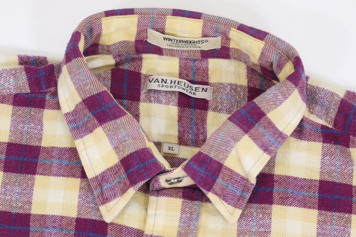 Yahoo!オークション - 古着 K834 XLサイズ コットン ネル シャツ チェ...