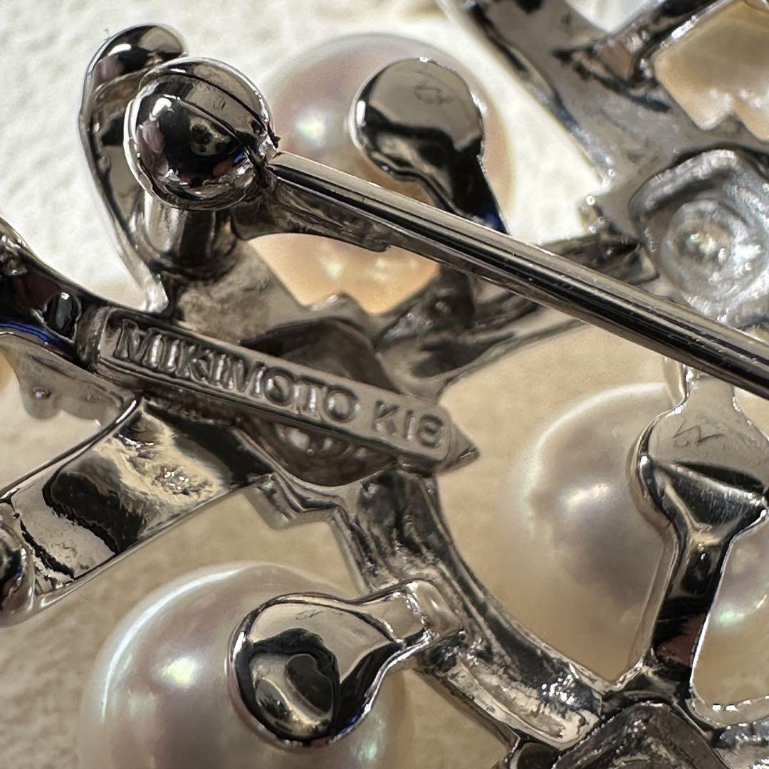 Yahoo!オークション - MIKIMOTO ミキモト K18WG アコヤ真珠 ブローチ ...