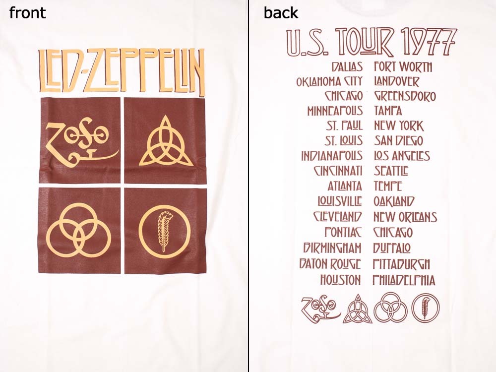 Yahoo!オークション - ag3 新品 白 XLサイズ レッドツェッペリン LED Z...