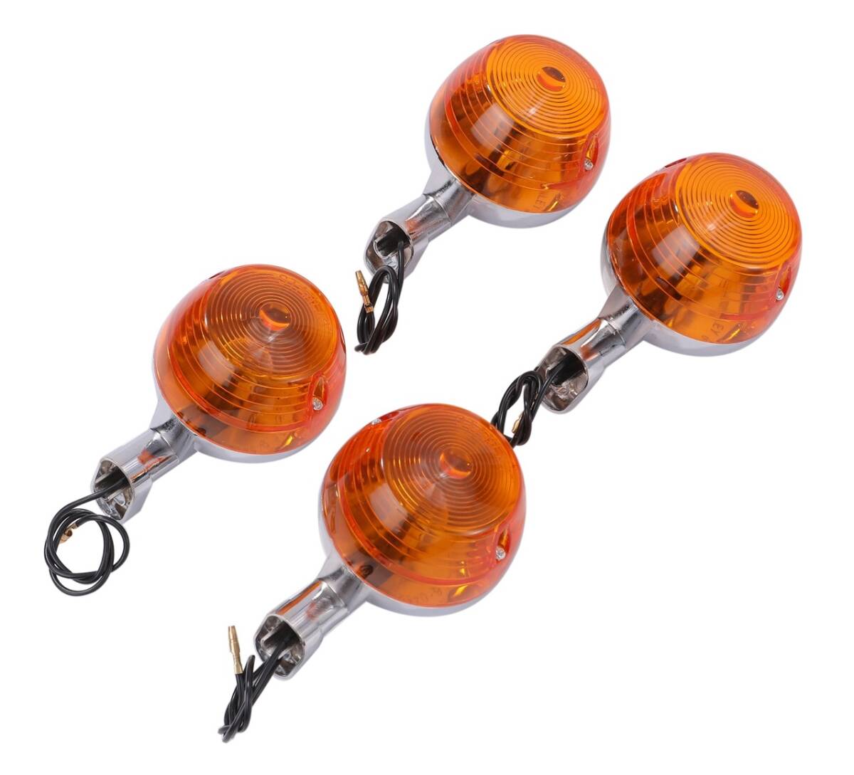 Yahoo!オークション - バイク ウインカー 4個セット フラット タイプ ...