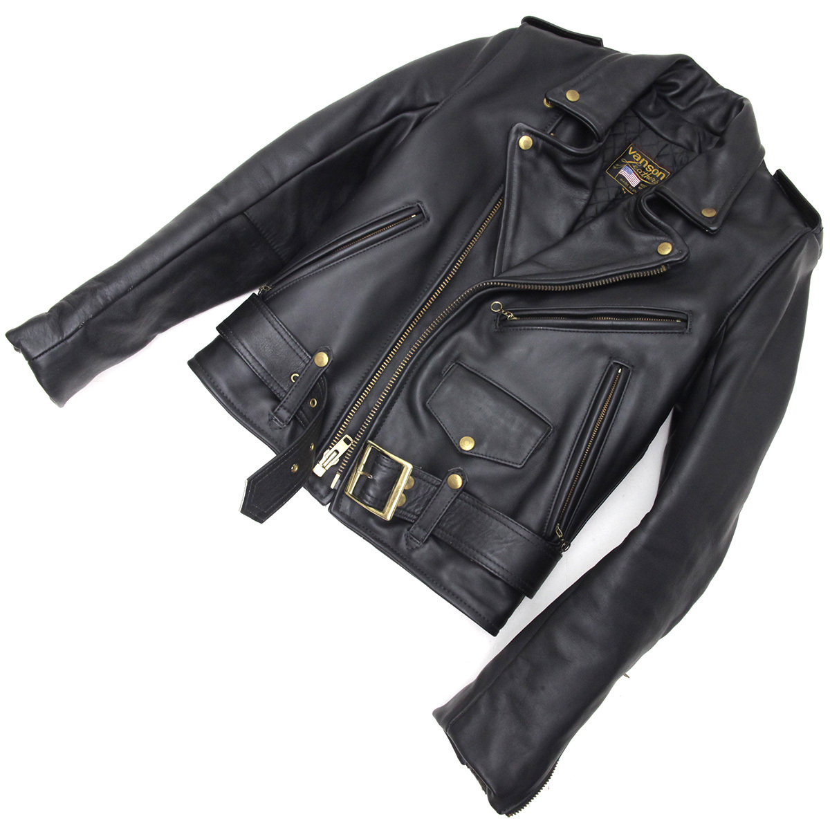 Yahoo!オークション - Vanson バンソン ライダースジャケット サイズ44...