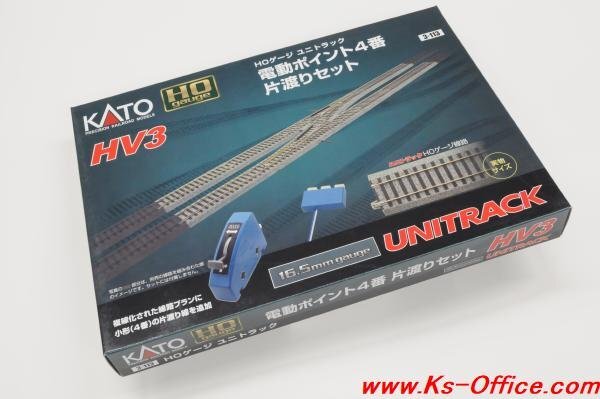 Yahoo!オークション - KATO 3-113 HO 電動ポイント 4番片渡りセット H...