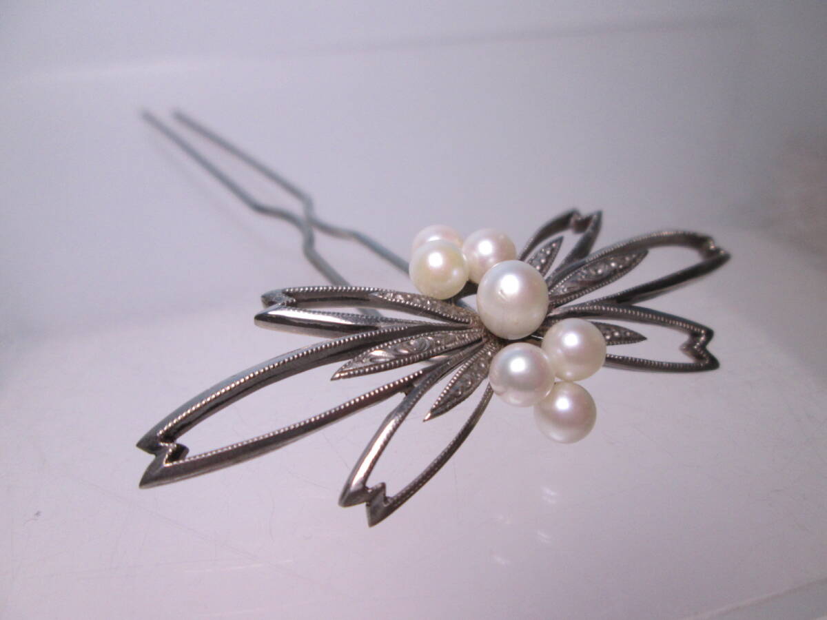 Yahoo!オークション - アンティーク・彫金細工 本真珠飾りの素敵なか...