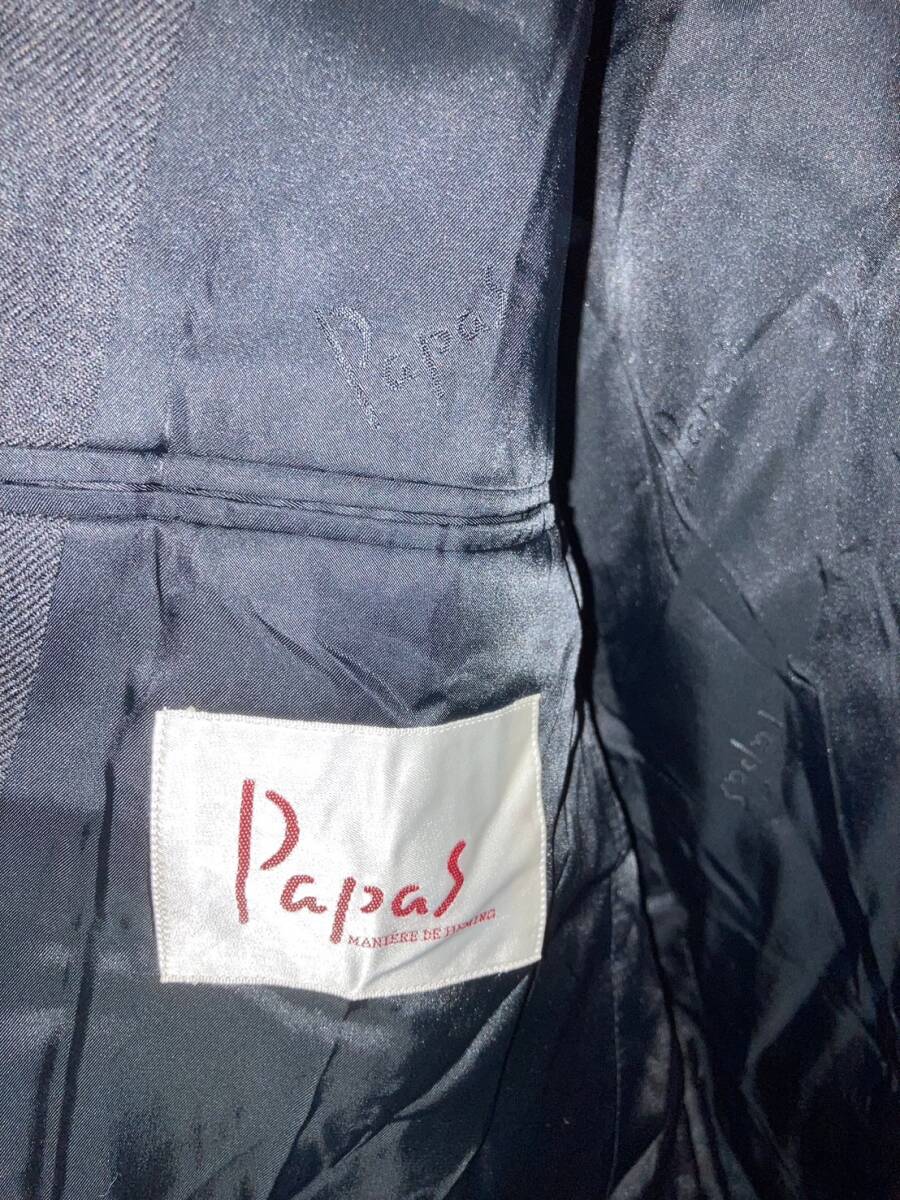 Yahoo!オークション - Papas高級ウールジャケット グレー L