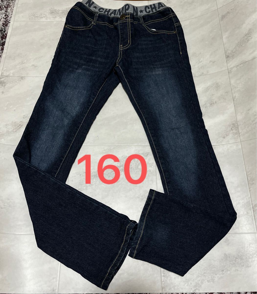 Yahoo!オークション - 美品 ストレッチ デニムパンツ 160サイズ 155-16...