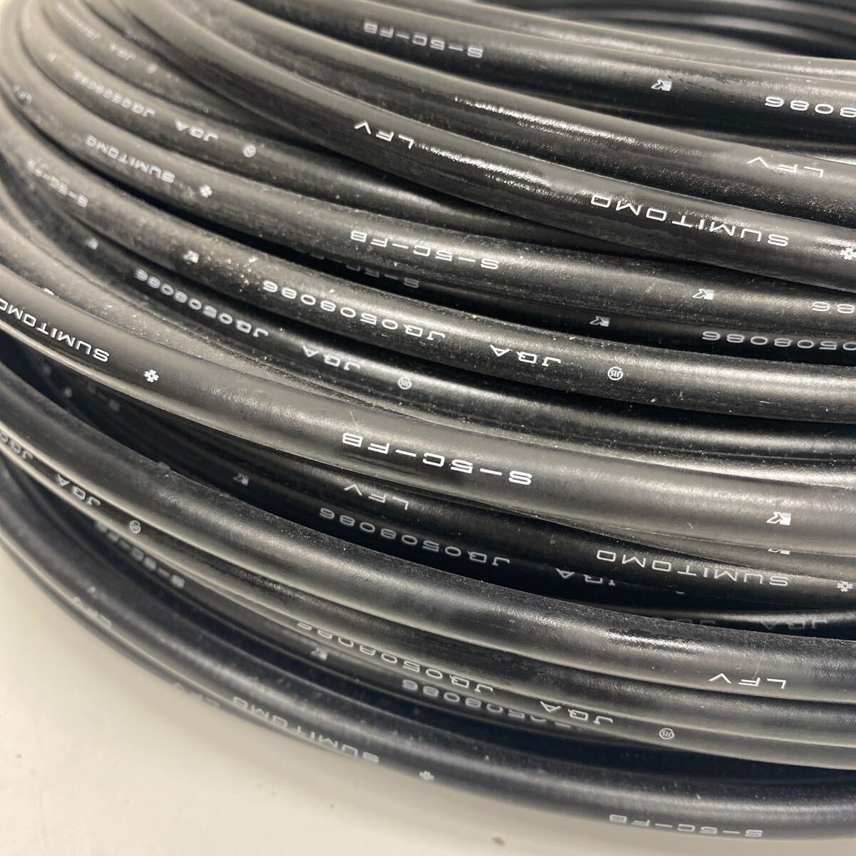 Yahoo!オークション - refle 住友 SUMITOMO 同軸ケーブル S-5C-FB 黒色...