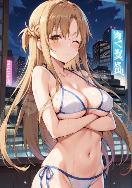 A0350 結城 明日奈 アスナ SAO ソードアートオンライン A4 ポスター 同人 ファンアート おっぱい 巨乳 美尻 アニメ イラスト 水着(その他)｜売買されたオークション情報 ...