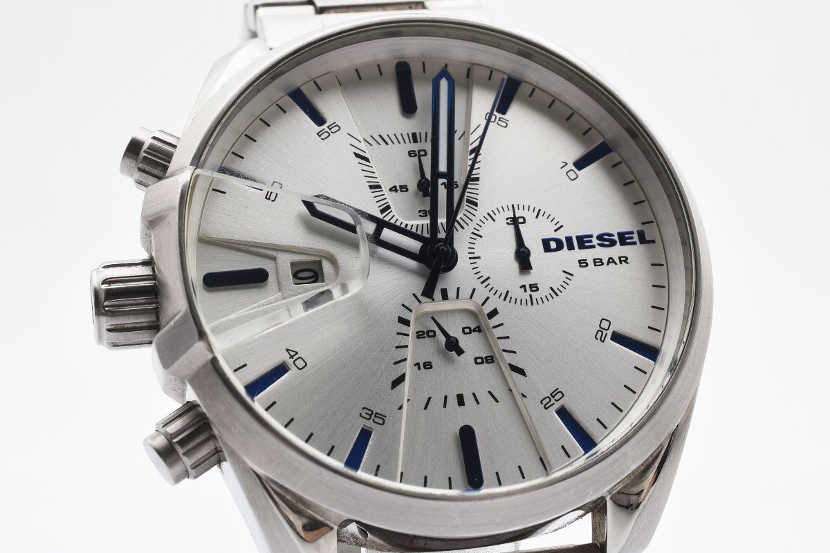 Yahoo!オークション - 箱付き ディーゼル クロノグラフ デイト ラウン...