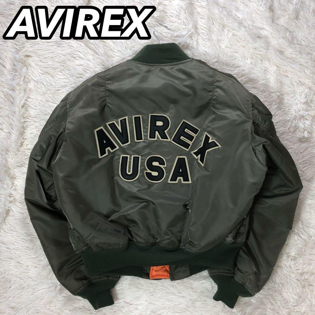Yahoo!オークション - AVIREX アヴィレックス アビ MA-1 ミリタリージ...