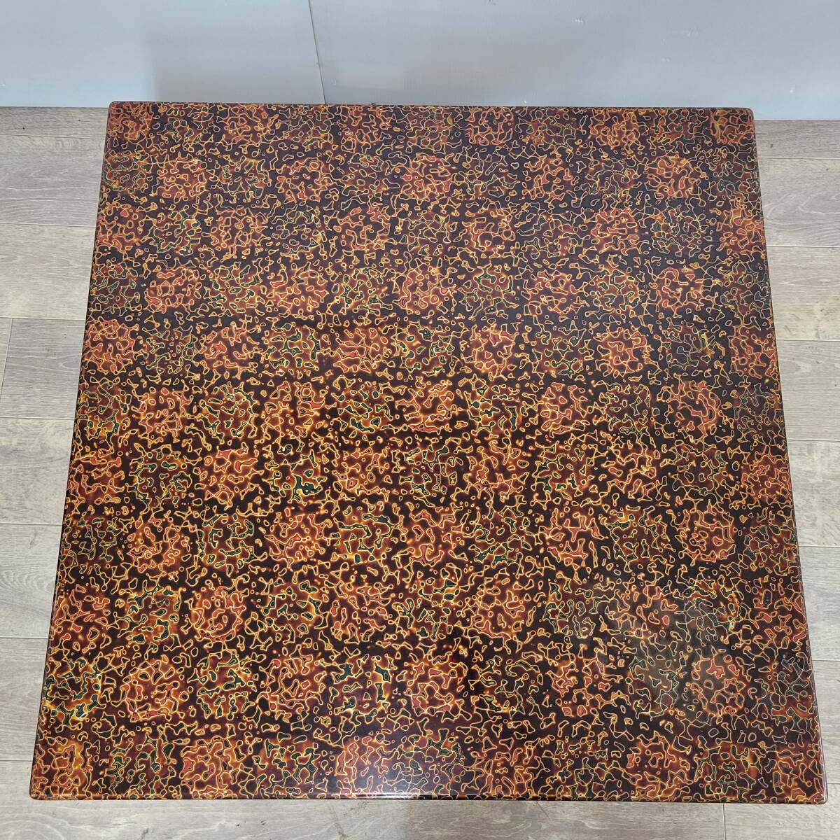 Yahoo!オークション - 津軽塗 ローテーブル 座卓 約755×755×315mm 伝...