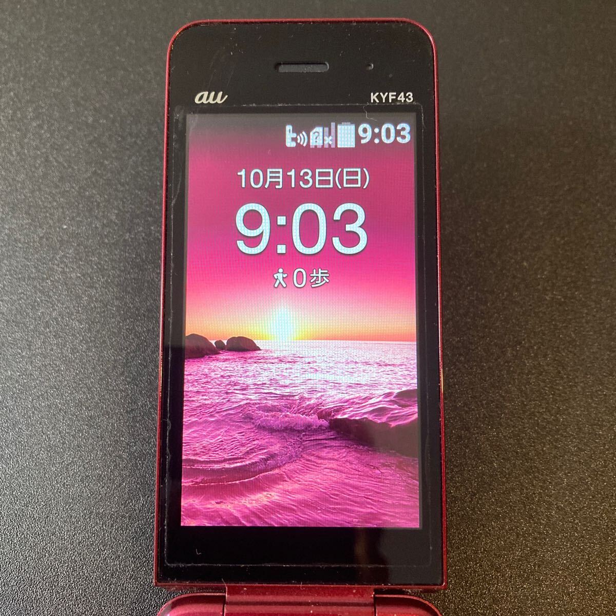 Yahoo!オークション - au ガラケー 2022年製 京セラ KYF43 管理⑥