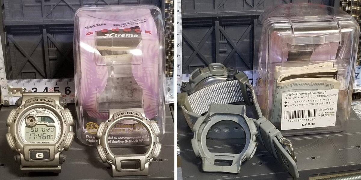 緊急 G Shock Dw 9000as 8bt ハワイ トリプルクラウンオブサーフィン コラボ ベルトand取替ベゼル 取説 専用ケース付