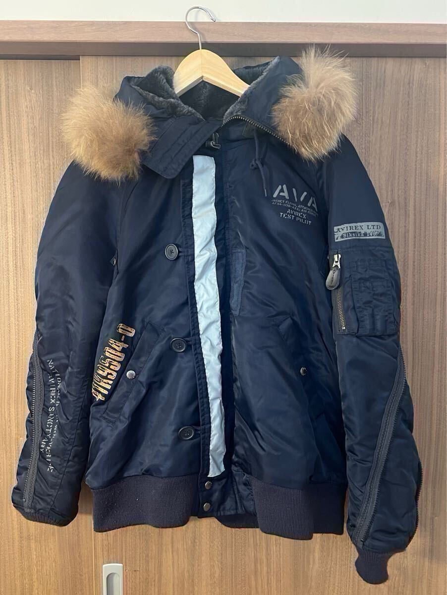 Yahoo!オークション - AVIREX N-2B カスタム フライトジャケット ネイ...