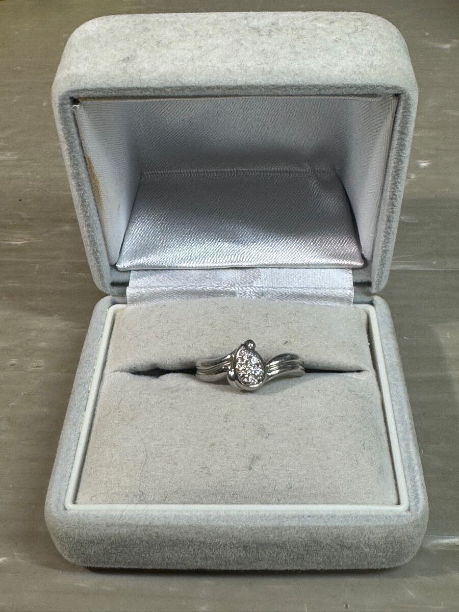 Yahoo!オークション - K906 【 Pt900 ダイヤリング ダイヤ0.08ct 総重...