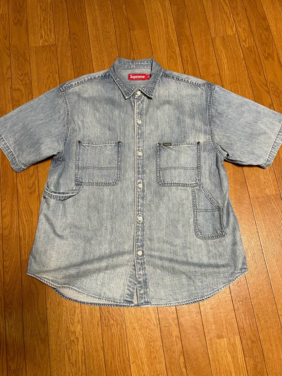 Yahoo!オークション - Supreme Loose Fit S/S Denim Painter Shirt Wa...
