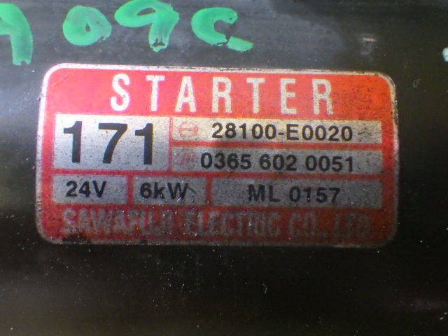 Yahoo!オークション - r3121-117 日野 グランドプロフィア セルモータ...