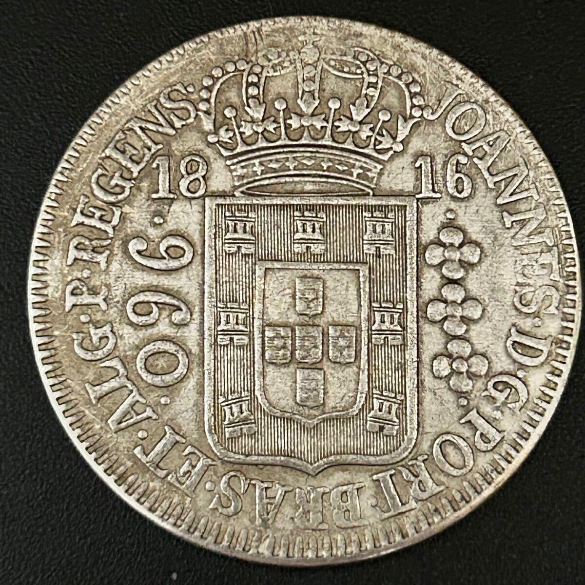 Yahoo!オークション - 銀貨 1816年 ブラジル (ポルトガル植民地時代 ) ...