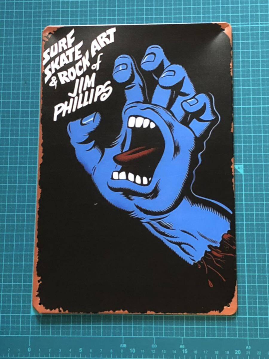 Yahoo!オークション - 209ブリキ看板】SANTA CRUZ サンタクルーズ SK8 ...