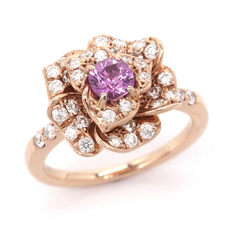 Yahoo!オークション - ナディア 0.47ctピンクサファイアリング 11号 K1...