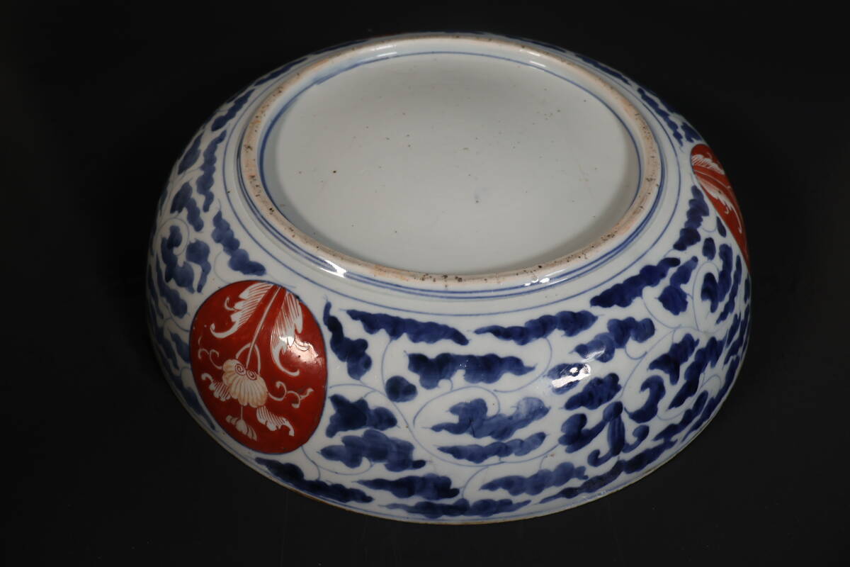 Yahoo!オークション - 【和】(A665) 時代古作 江戸 古伊万里色絵大平鉢...