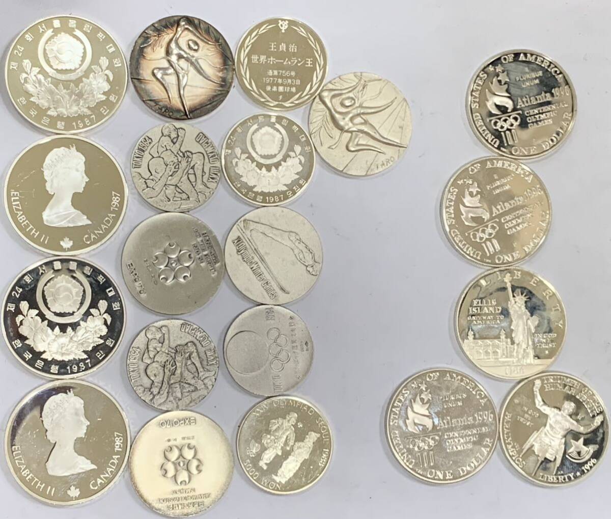 Yahoo!オークション - SV925 356g SV900 133g 銀貨 銀メダル まとめ DO...