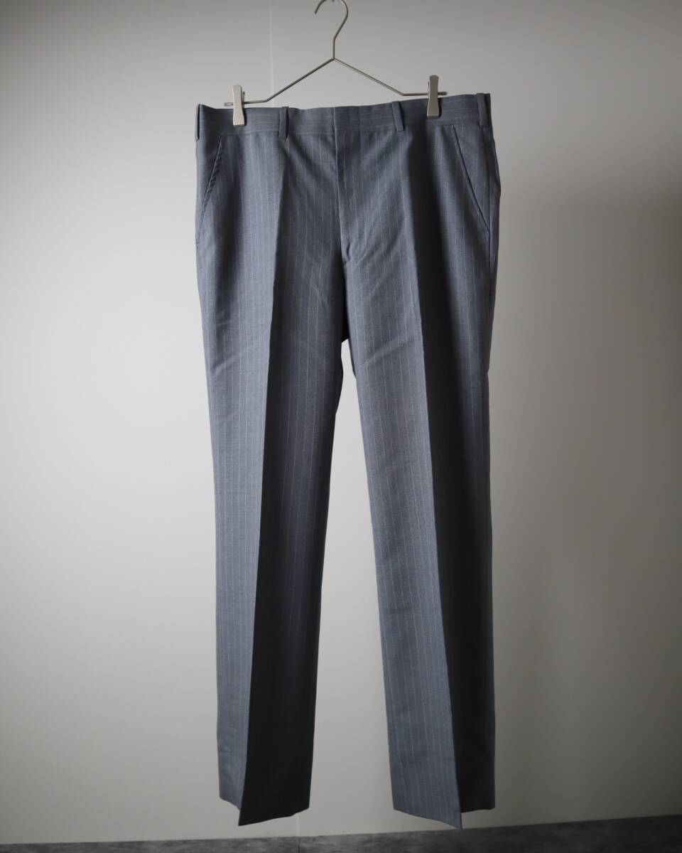 Yahoo!オークション - P569 1970s Vintage Wool Stripe Wide Slacks Ta...