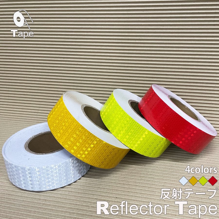 反射テープ ホワイト 屋外 蛍光 テープ 45m 5cm幅 蛍光テープ リフレクター 防水 自転車 オートバイ バイク 車 区分60Y NP-012-WH(その他)｜売買されたオークション情報 ...