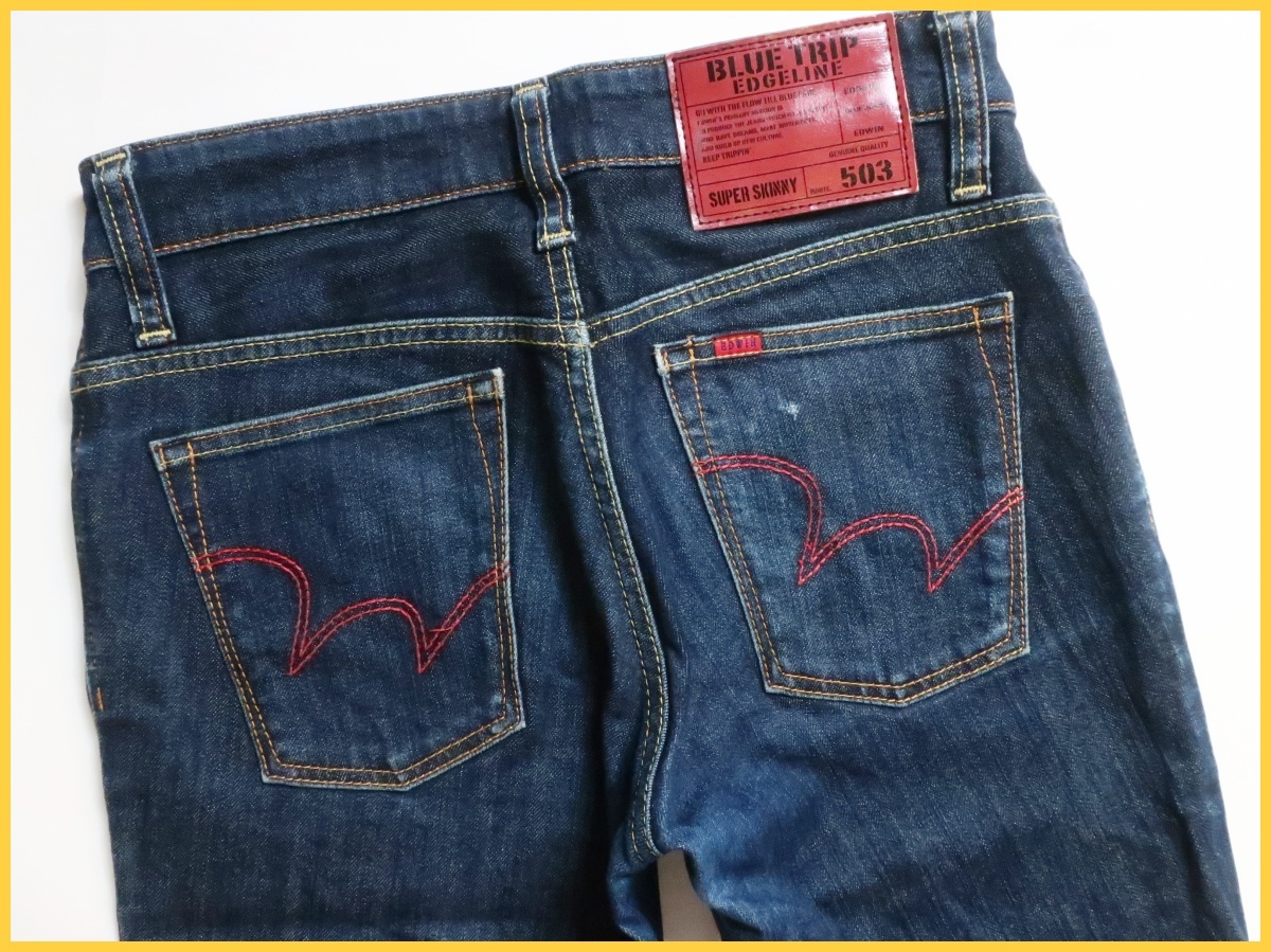 Yahoo!オークション - 即決 EDWIN BLUE TRIP SUPER SKINNY 503 ジーン...