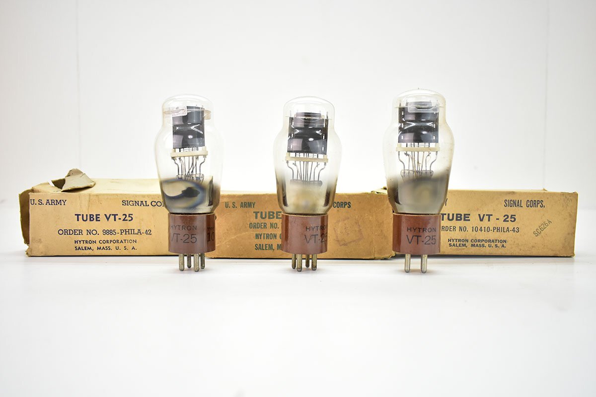 Yahoo!オークション - HYTRON VT-25 真空管 元箱付 3点まとめて[ハイト...