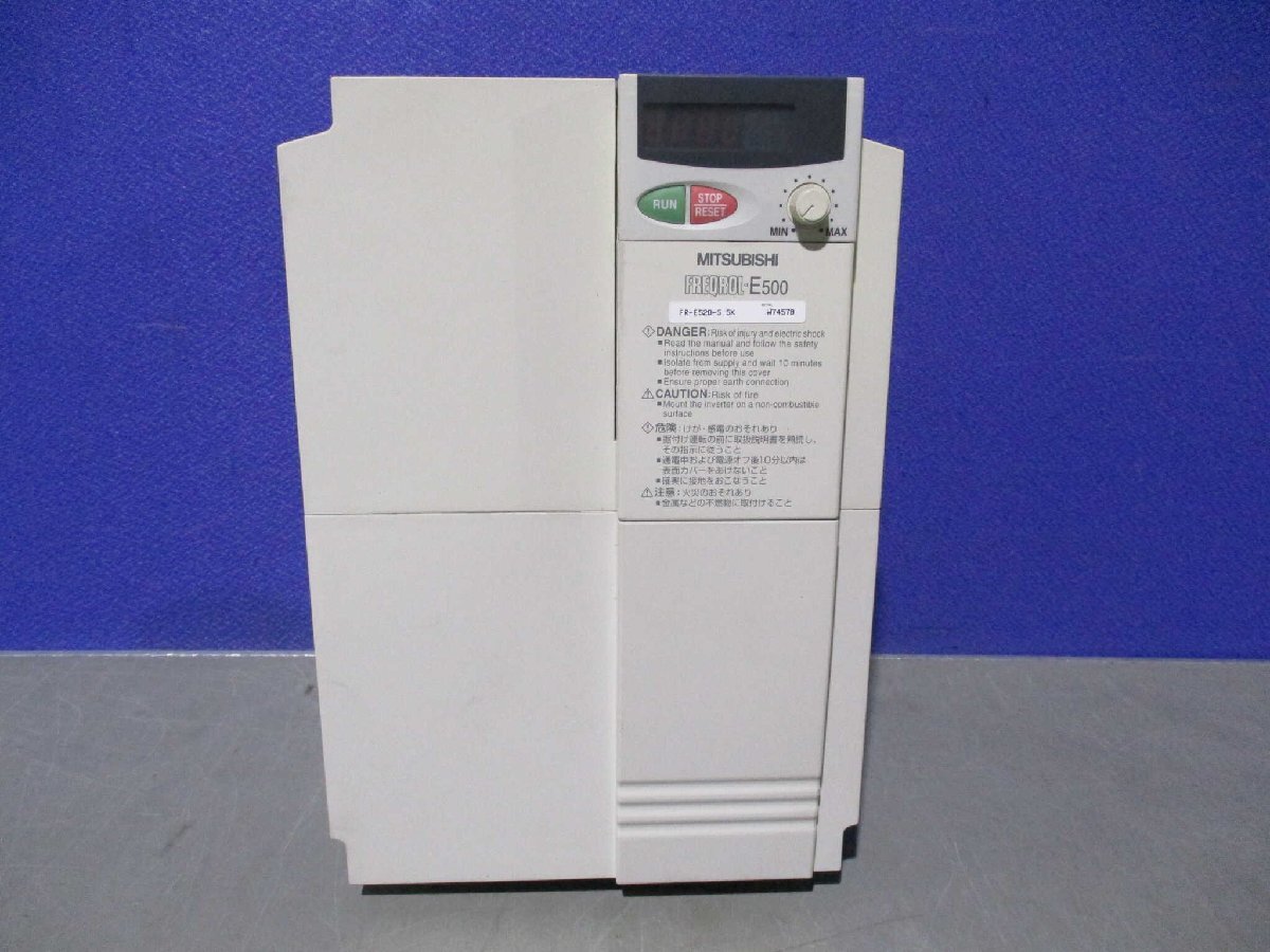 Yahoo!オークション - 中古 MITSUBISHI FREQROL-E500 INVERTER FR-E520...