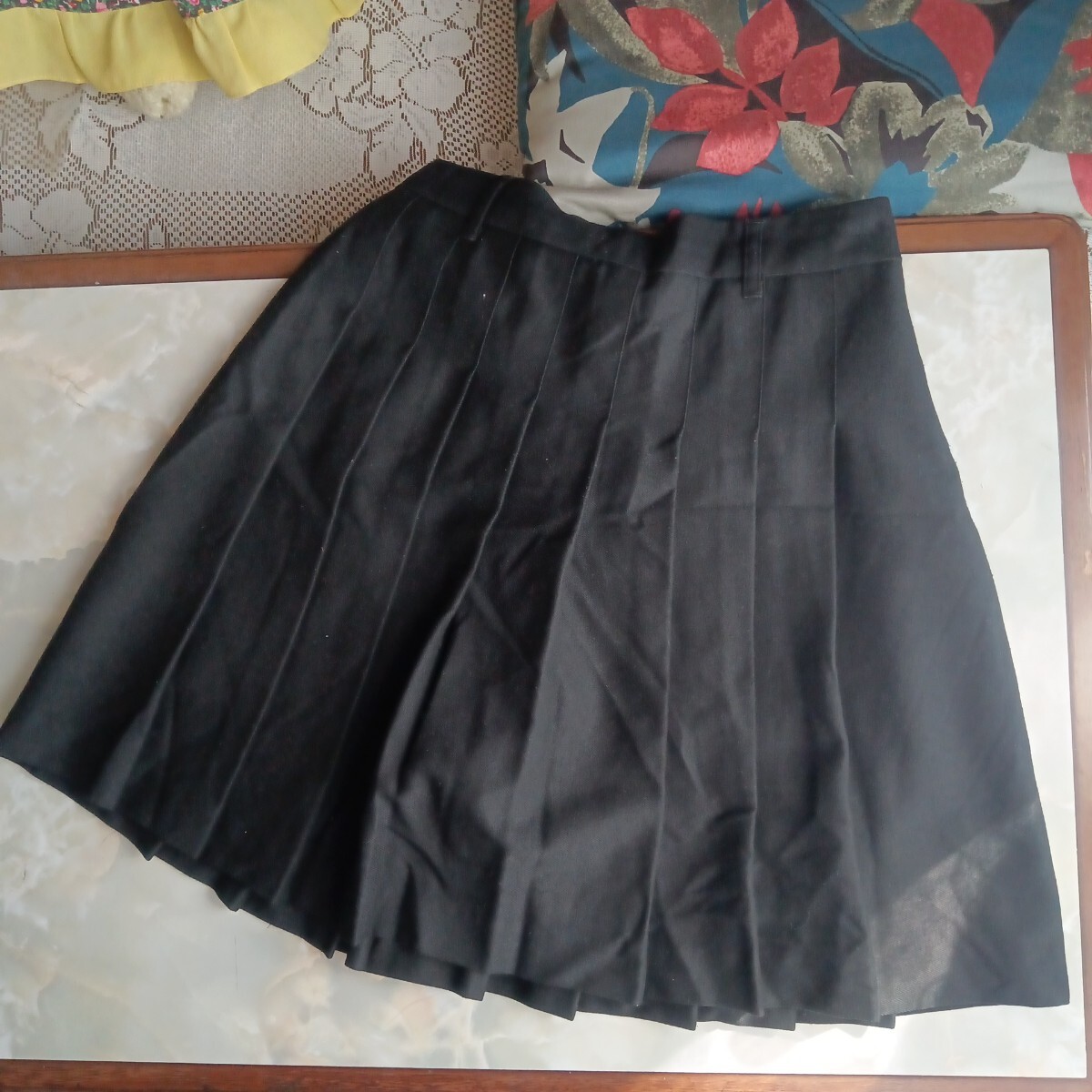 Yahoo!オークション - COLZA ブラック プリーツスカート L