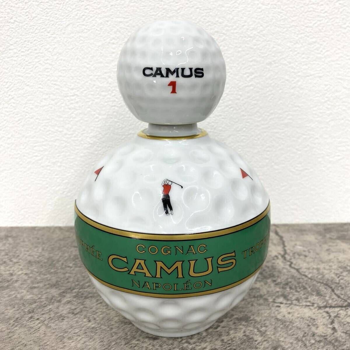 240903-1710-148 TM200 未開栓 CAMUS カミュ トロフィー NAPOLEON ナポレオン 700ml 40度 コニャック ブランデー ゴルフボール 陶器 箱付き(カミュ ...