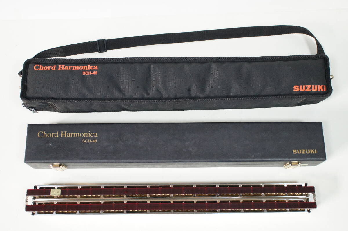Yahoo!オークション - J318 SUZUKI Chord Harmonica SCH-48 ハードケー...