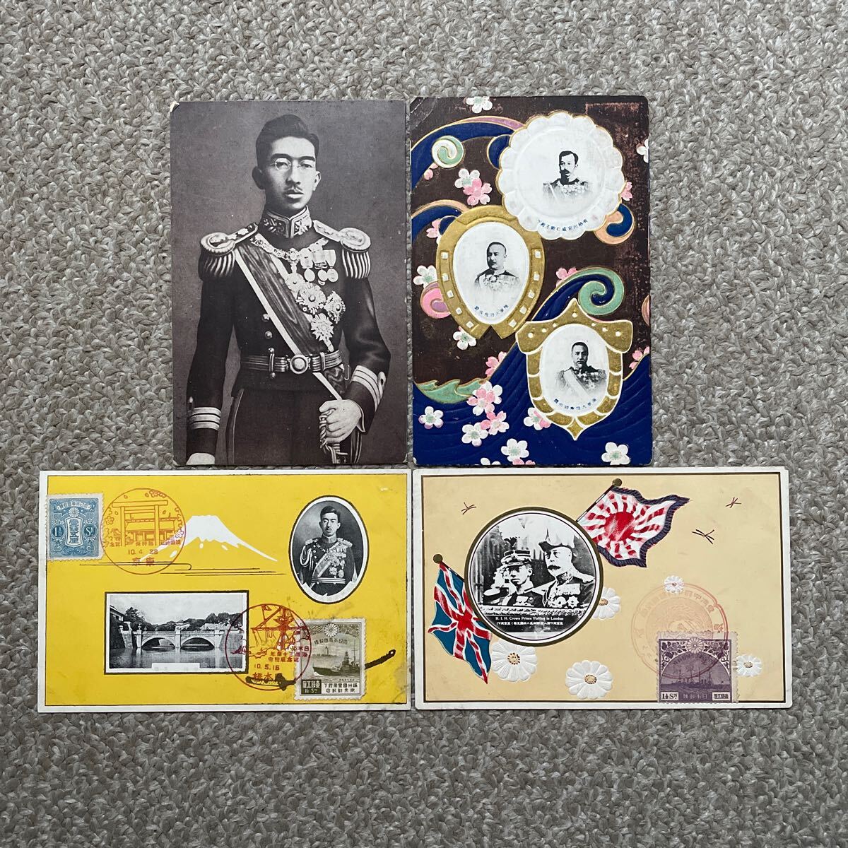 Yahoo!オークション - 昭和天皇関連 絵葉書 エンタイヤ 戦前 当時物 戦...