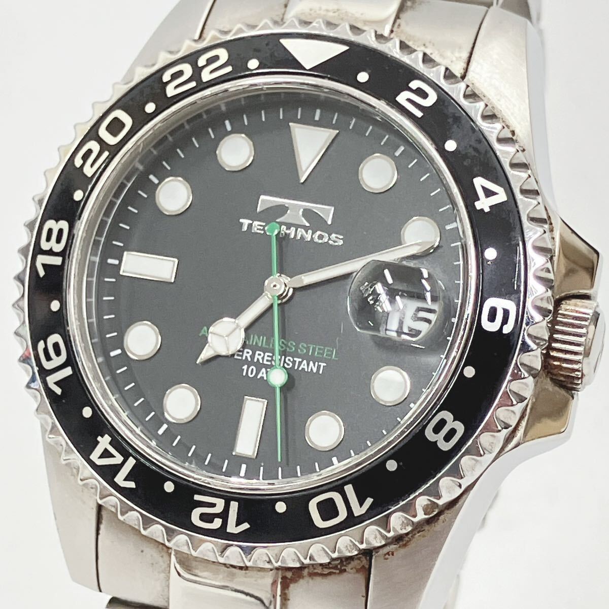 Yahoo!オークション - TECHNOS テクノス TSM412 クォーツ デイト 黒文...