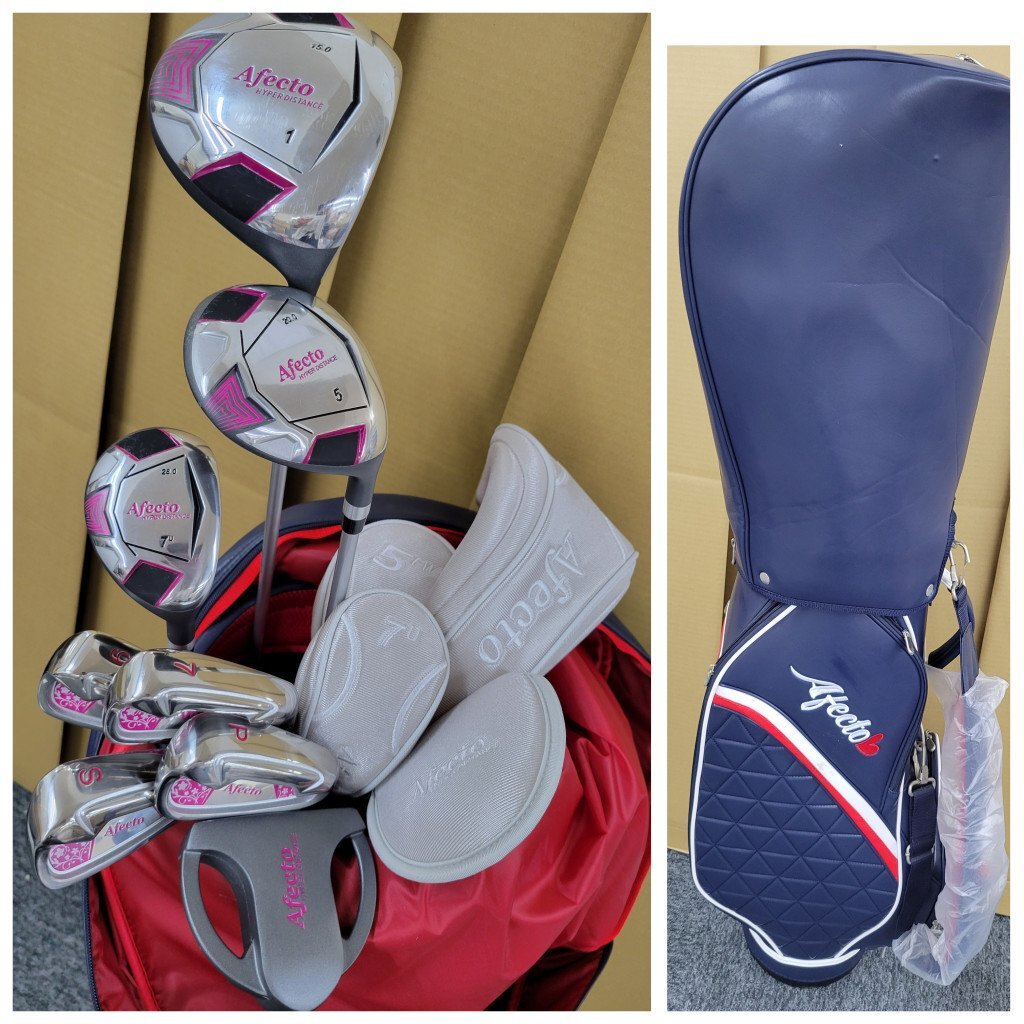 Yahoo!オークション - 151076 Afecto レディースゴルフセット クラブ8...