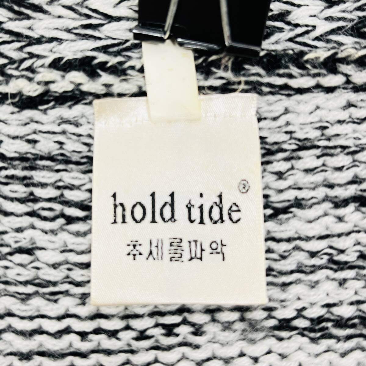 【樂淘letao】日本代購代標第一品牌－【2650】hold tide 黒 白 M 長袖ニットカーディガン Vネック ロングカーディガン 体型カバー コーディガン ローゲージ ブラック ホワイト